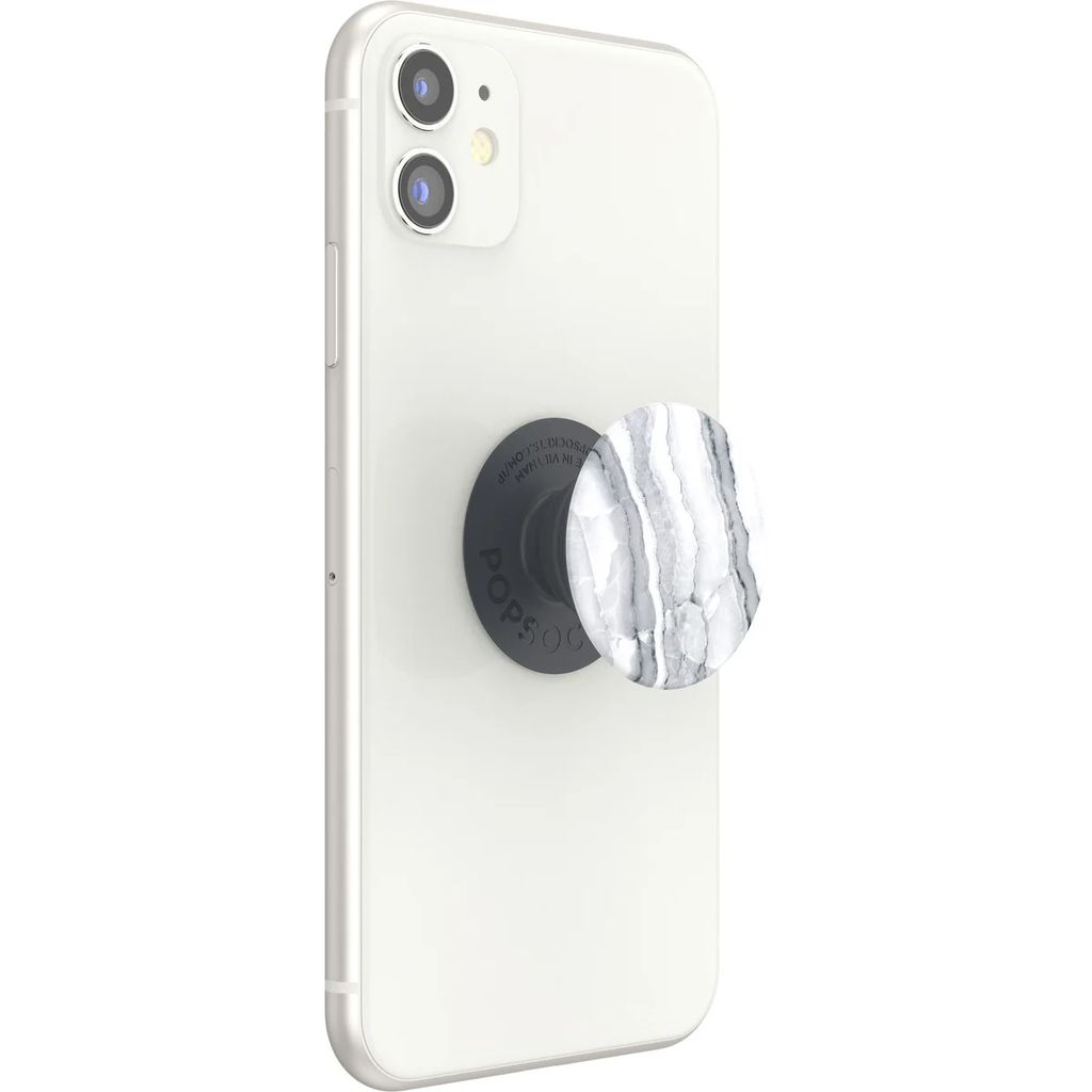 POPSOCKETS Basic Grepp med ställfunktion - White Granite - Teknikdelar.se